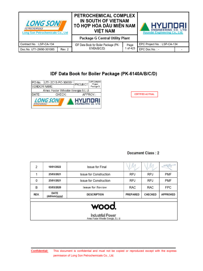 UT1-2M90-301085 - 2 - IDF Data Book For Boiler Package (PK-6140ABCD) | PDF | Power Supply ...