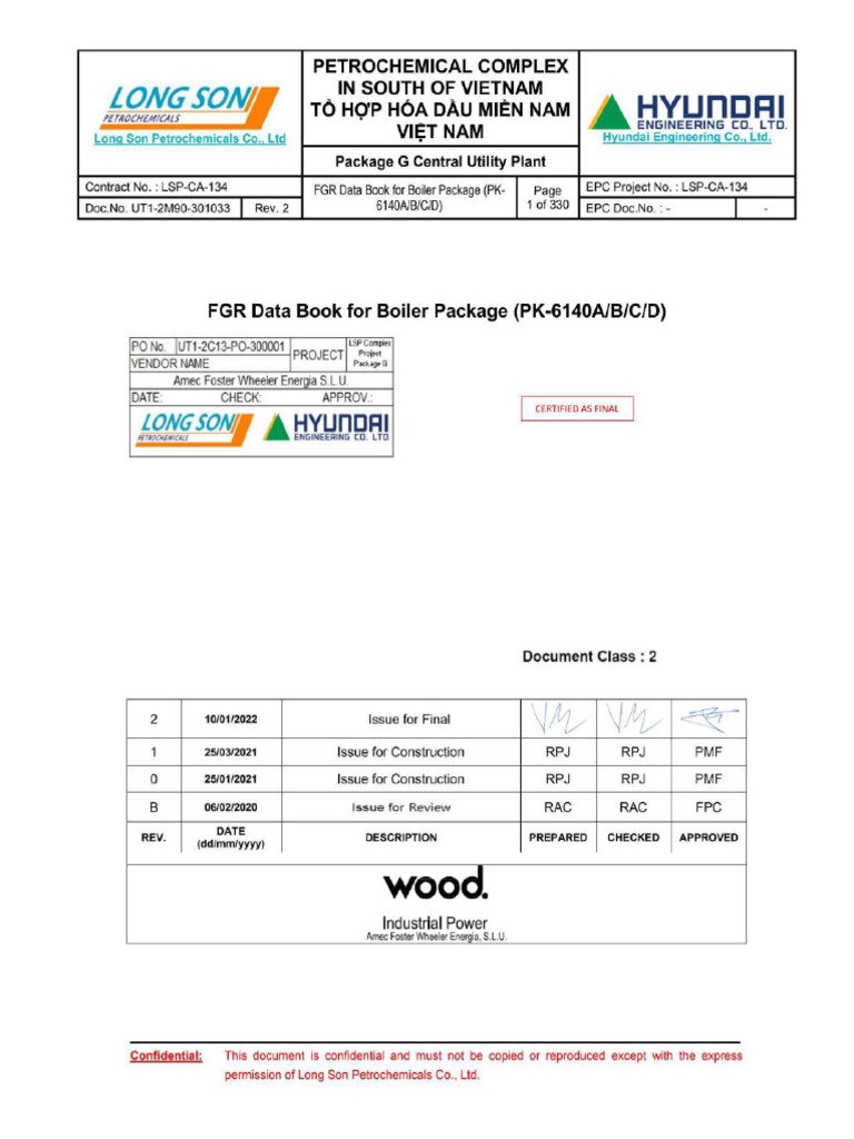 UT1-2M90-301033 - 2 - FGR Fan Data Book For Boiler Package (PK-6140ABCD ...