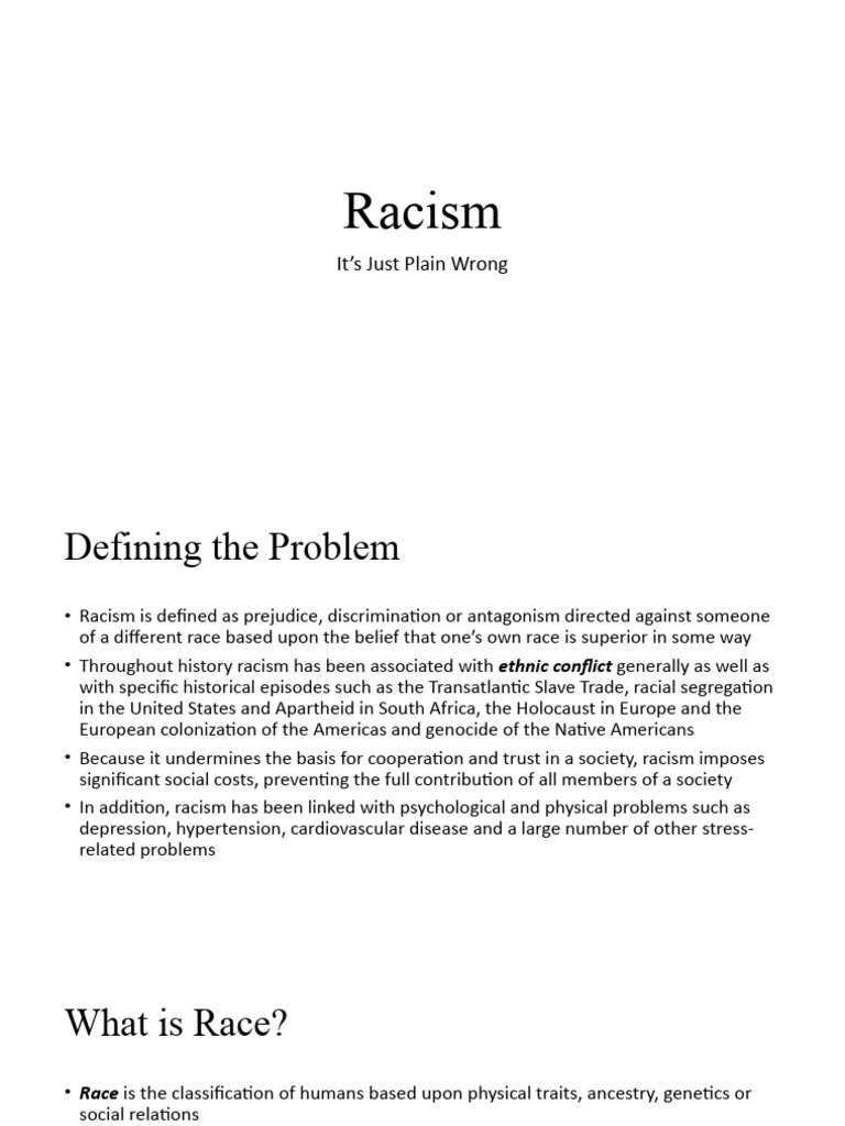 Racism | Download Free PDF | Racism | Discrimination & Race Relations