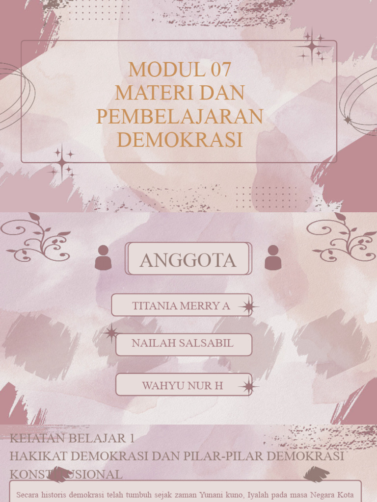 Modul 07 Materi Dan Pembelajaran Demokrasi | PDF | Politik