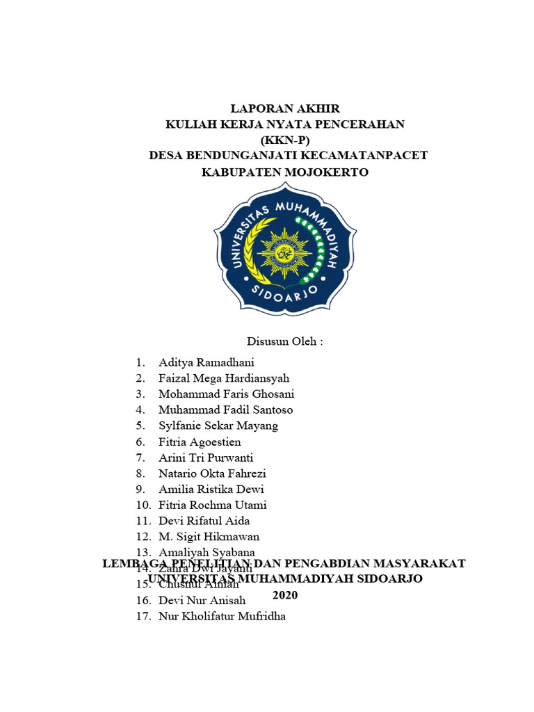 Laporan Akhir Kelompok KKN | PDF