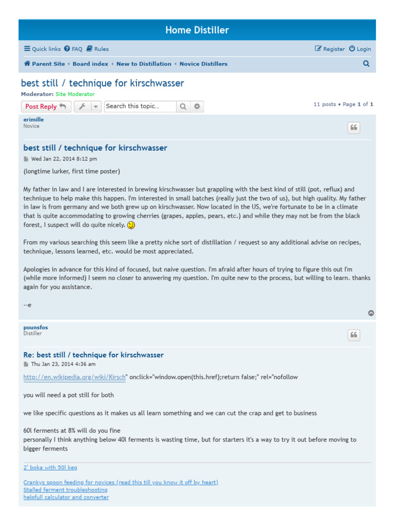 best still _ technique for kirschwasser - Home Distiller | Download ...