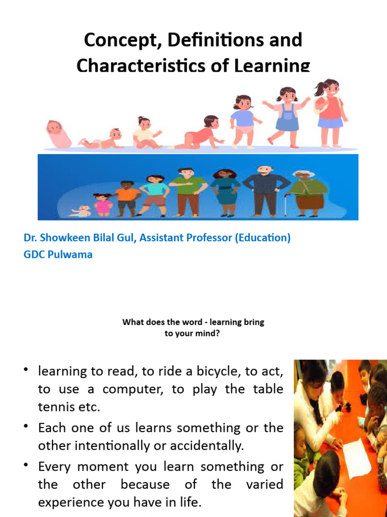 Concept Definitions and Characteristics of Learning | PDF | Learning | Behavior