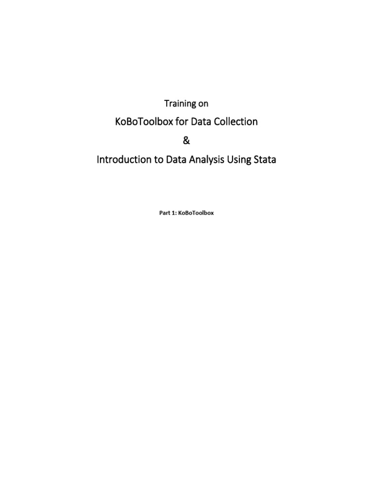 Basic Introduction Kobotoolbox May2022 Download Free Pdf Microsoft