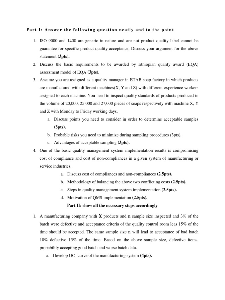 Final Exam QMS New | Download Free PDF | Quality Management System ...