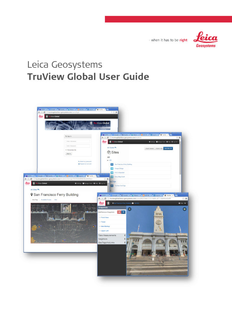 Leica TruView Global User Guide | PDF | Login | Password