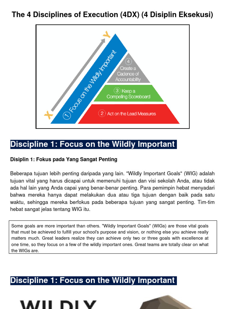 The 4 Disciplines of Execution (4DX) | PDF