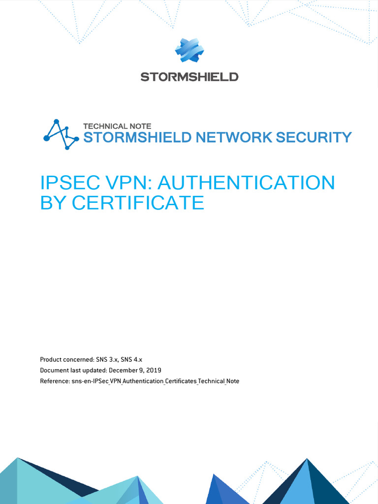sns-en-IPSec VPN Authentication Certificates Technical Note | PDF ...