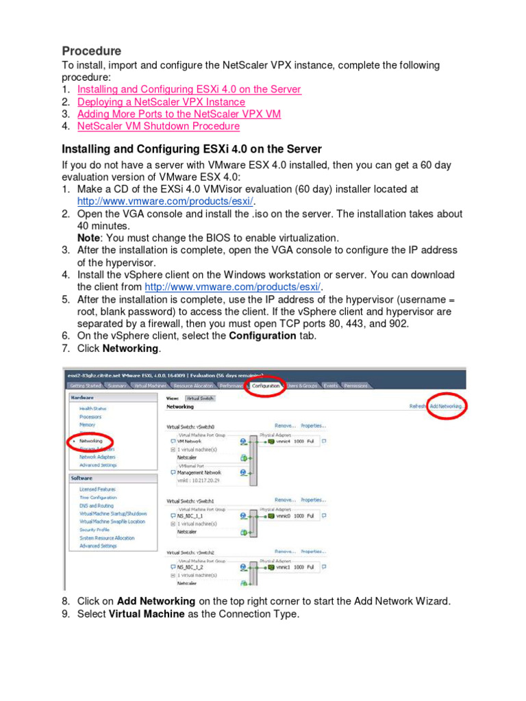 Configuring_NS_VPX_Instance | PDF | Computing | Software