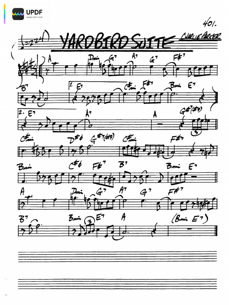 Yardbird Suite | PDF