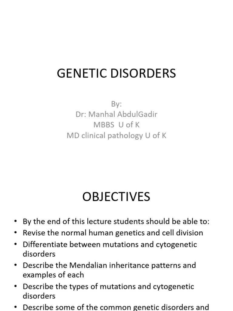 Genetic Disorders 1 | PDF | Genetic Disorder | Gene Genetic Disorders 1 | PDF | Genetic Disorder | Gene