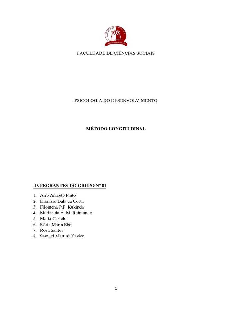 PSIC - DESEN - MÉTODO LONGITUDINAL - GRUPO.01 - PósLab.2ºAno | PDF ...