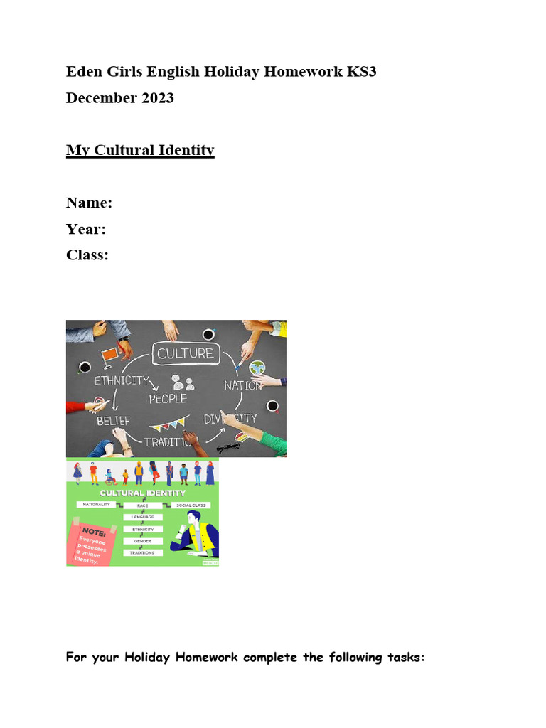 Year 9 English Holiday Homework Booklet FINAL | Download Free PDF ...