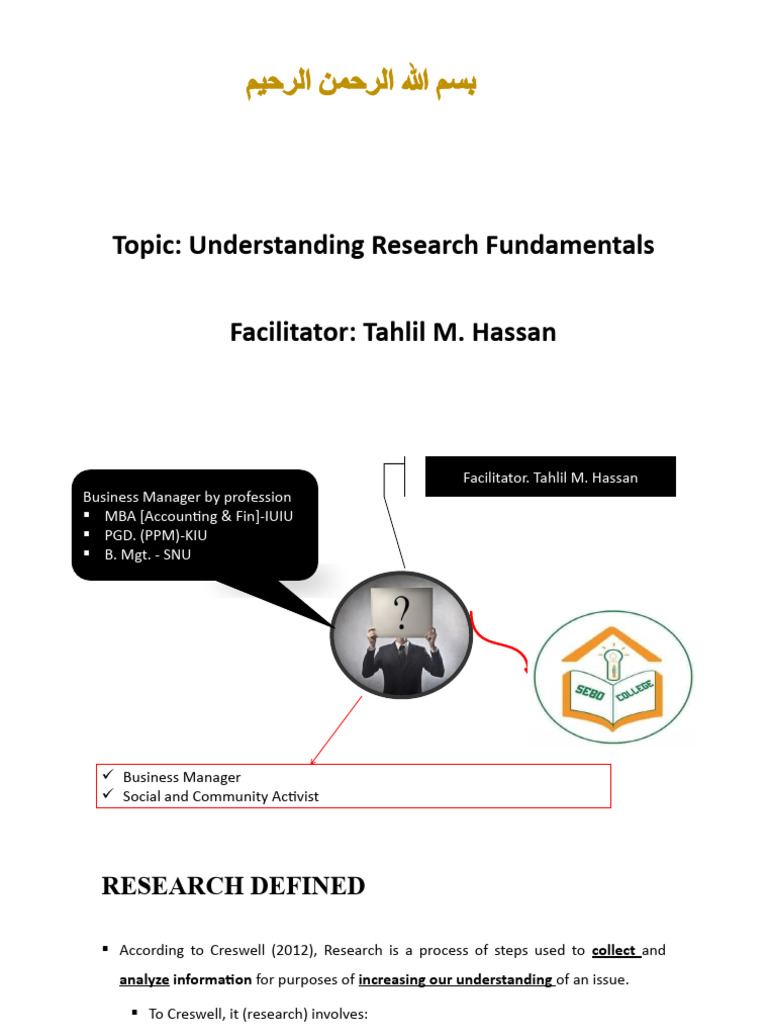 Research Training Course | PDF | Science | Cognition