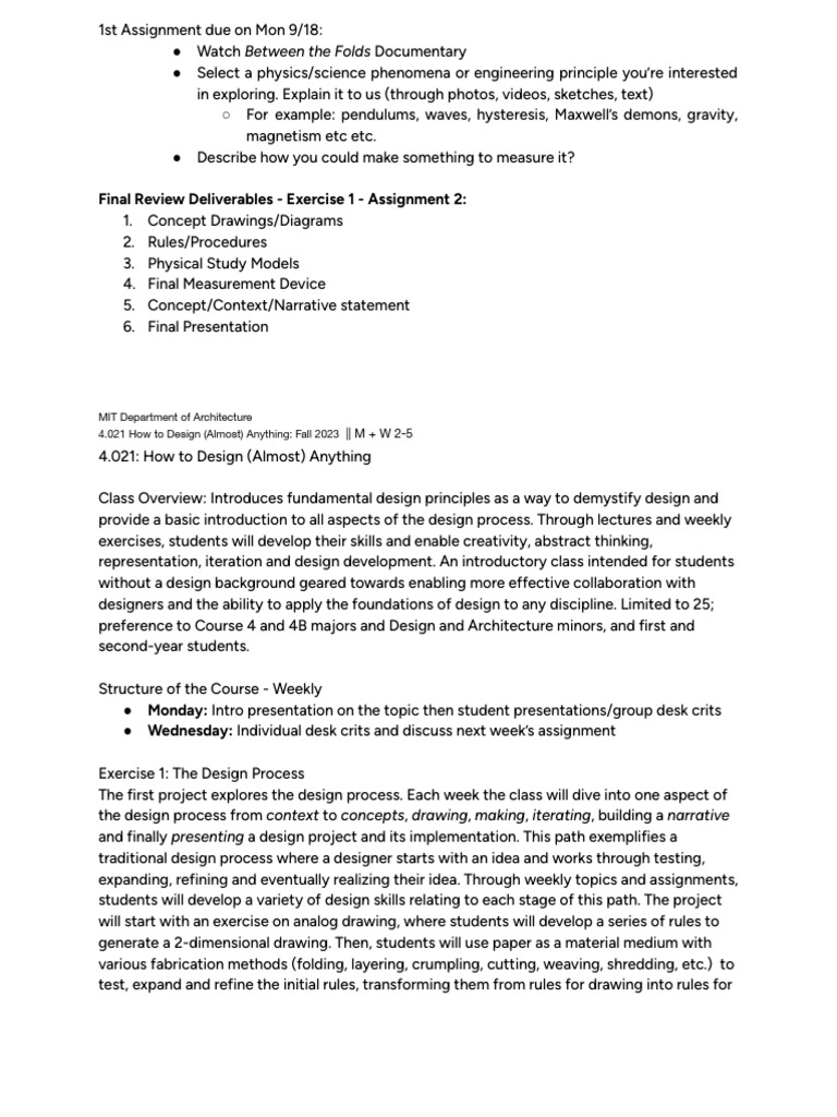 24fa 4.021 Syll Tibbits+wissemann | PDF | Design | Physics