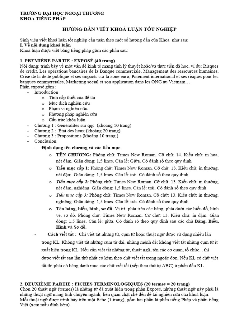 Huong Dan Viet Khoa Luan Tot Nghiep | PDF
