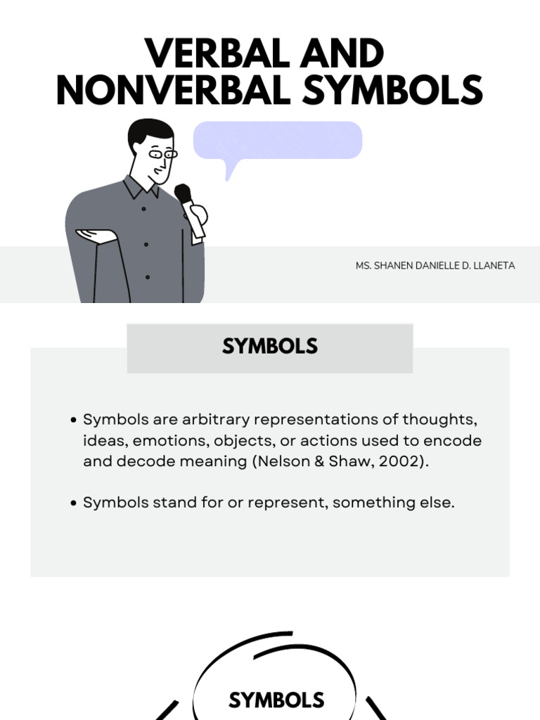 Verbal and Nonverbal Symbols | PDF | Nonverbal Communication ...