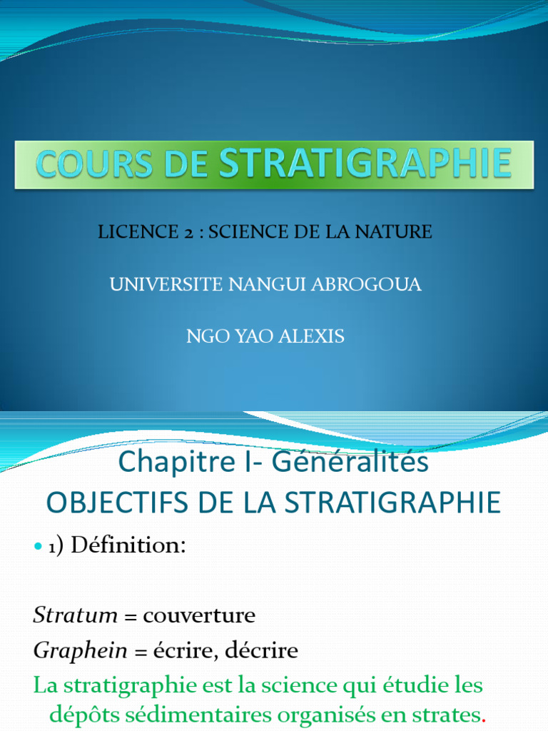 Introduction à la Stratigraphie | PDF | Stratigraphie | Géologie