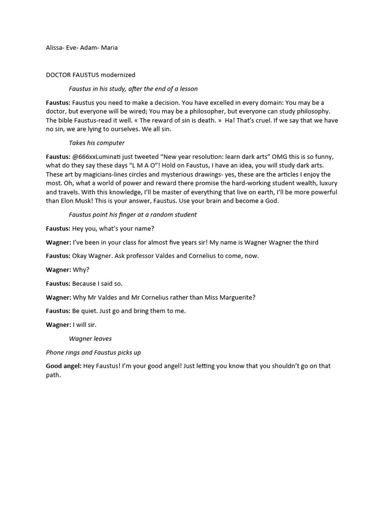 Modern Faustus | PDF