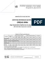 Certificate of Analysis: OREAS 609 | PDF | Outlier | Significant Figures
