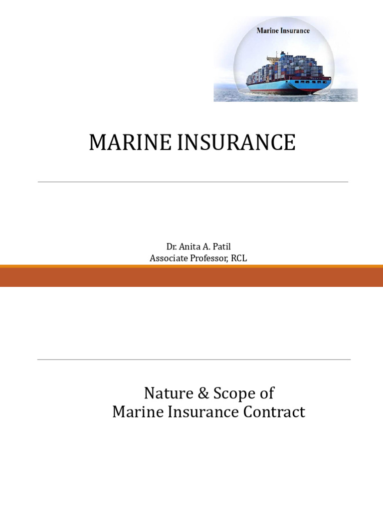 Marine Insurance | PDF | Insurance | Ships