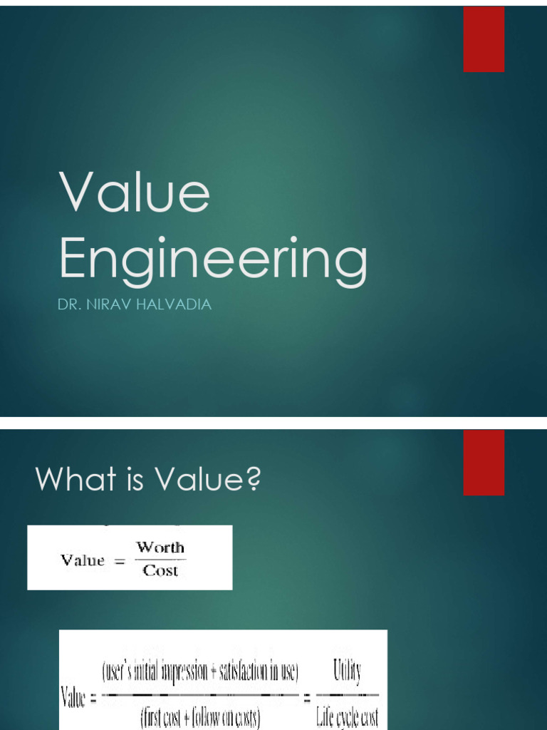 Value Engineering | PDF | Business | Economies