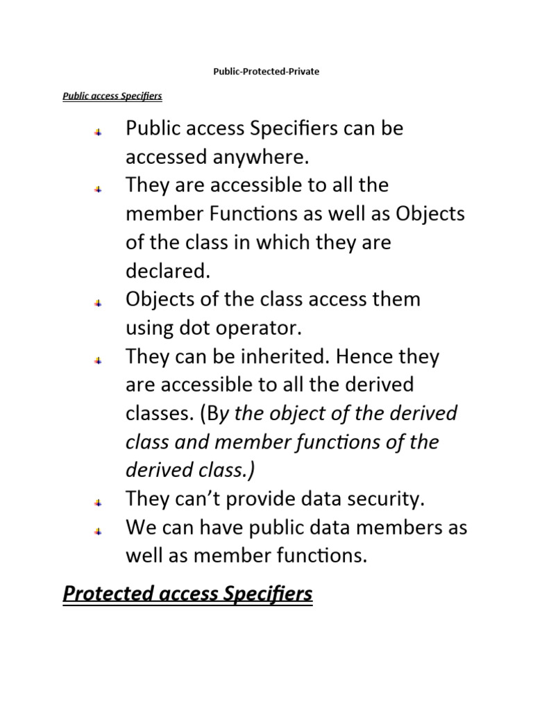 Access Specifier | PDF