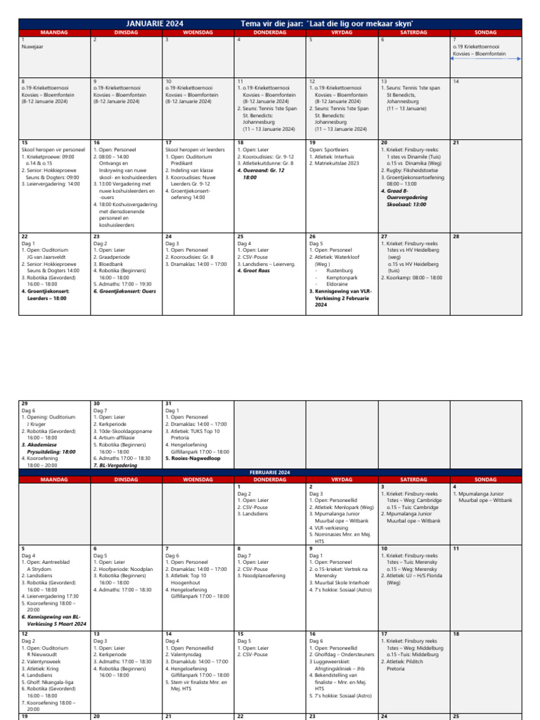 JAARPROGRAM 2024 LEERDERS AFR v2 | PDF