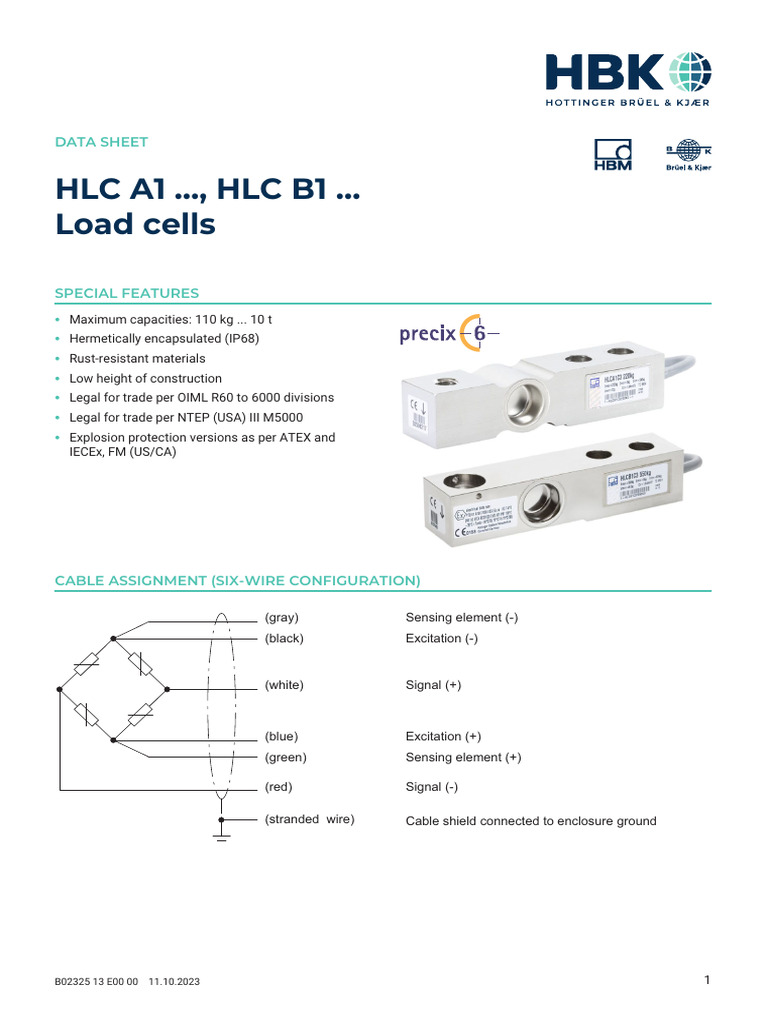 Load cell HBM HLC | Download Free PDF | Electrical Engineering