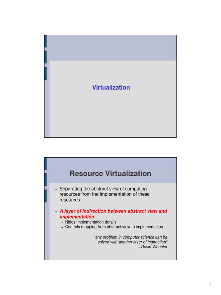 Resource Virtualization | PDF | Virtual Machine | Virtualization