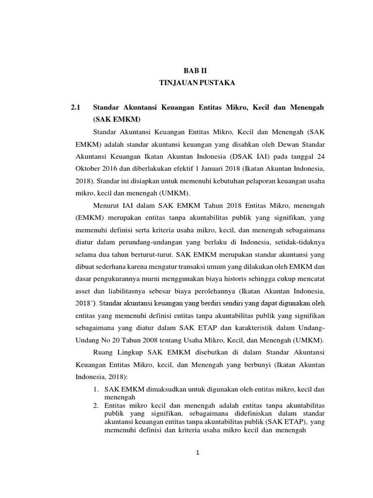 SAK EMKM: Standar Akuntansi UMKM Indonesia | PDF | Pengelolaan Keuangan ...
