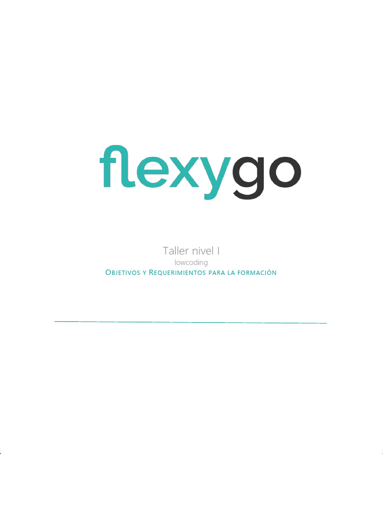 Formacion Flexygo Nivel I Requerimientos Descargar Gratis Pdf