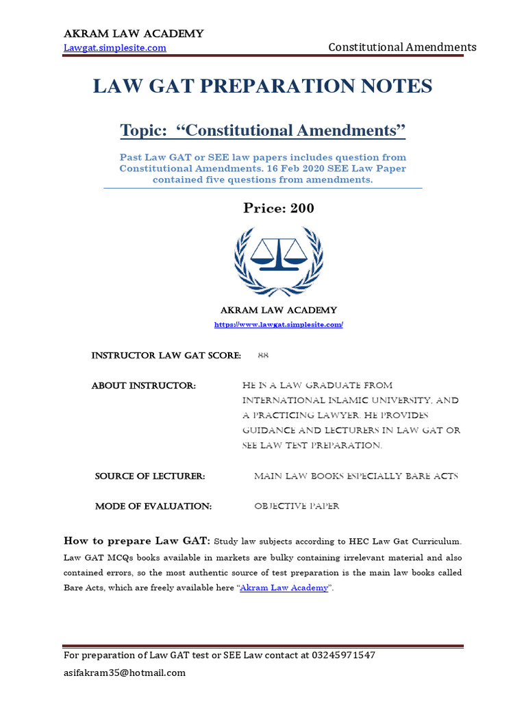 Amendments Constitution of Pakistan | PDF