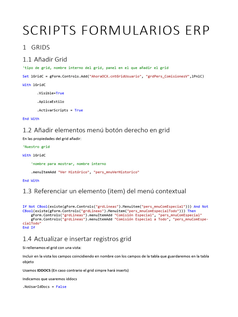 Scripts Formularios ERP - Ordenado - Bueno RW | PDF | Algoritmos y Estructuras de Datos ...