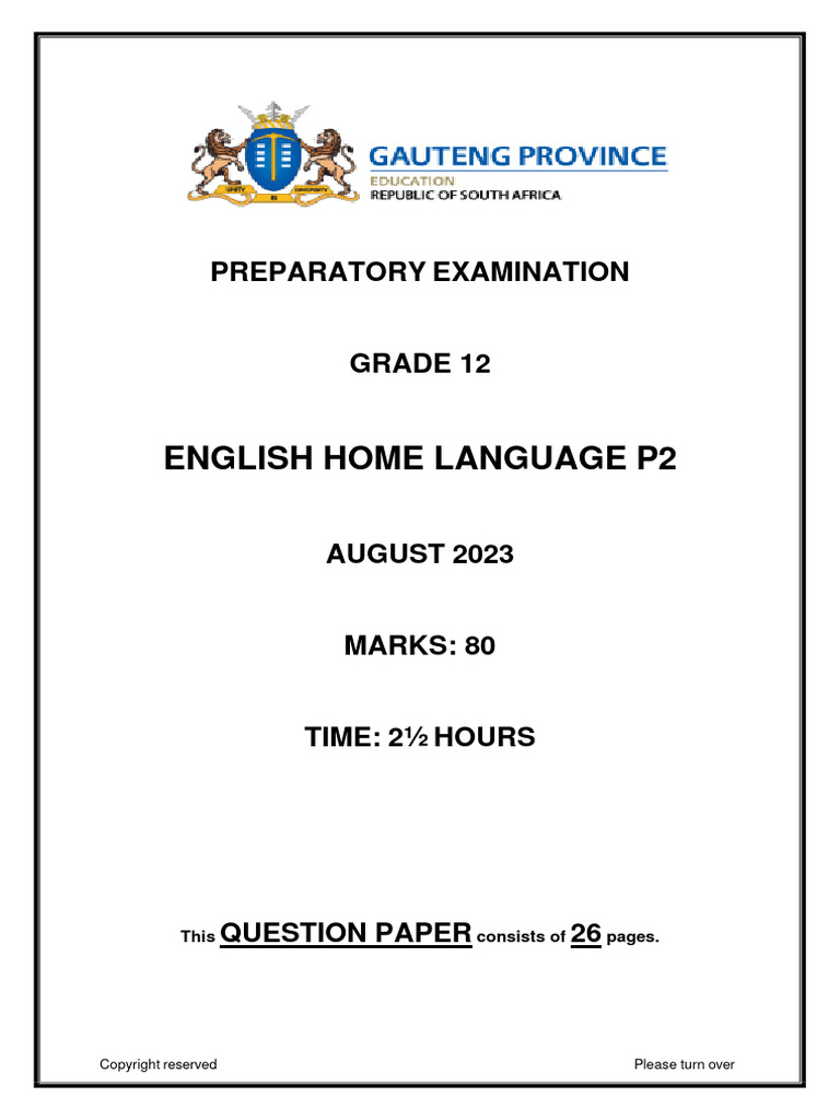 ENGLISH HL P2 PREP SEPT 2 (FINAL QP) - EDITED (Final) ) | PDF | Othello