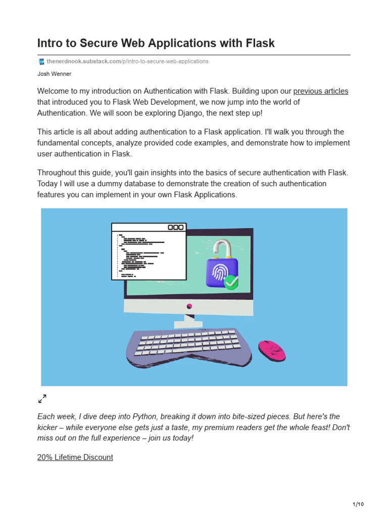 Intro To Secure Web Applications With Flask | PDF | World Wide Web ...