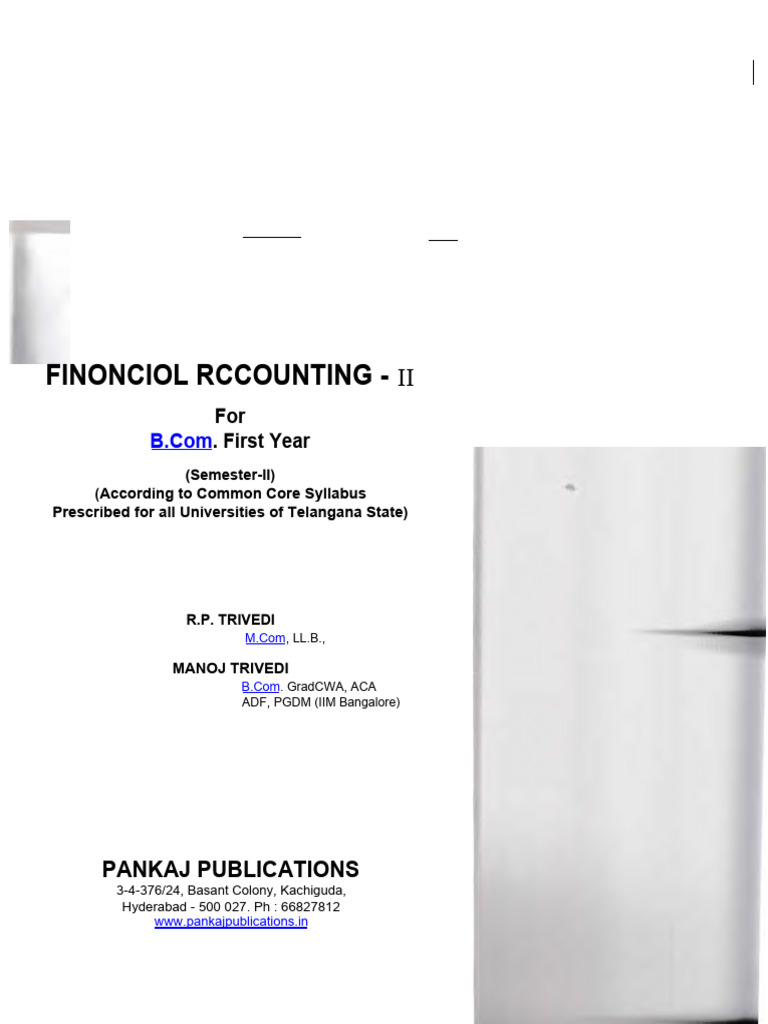 Financial Accounting - II | PDF | Negotiable Instrument | Promissory Note
