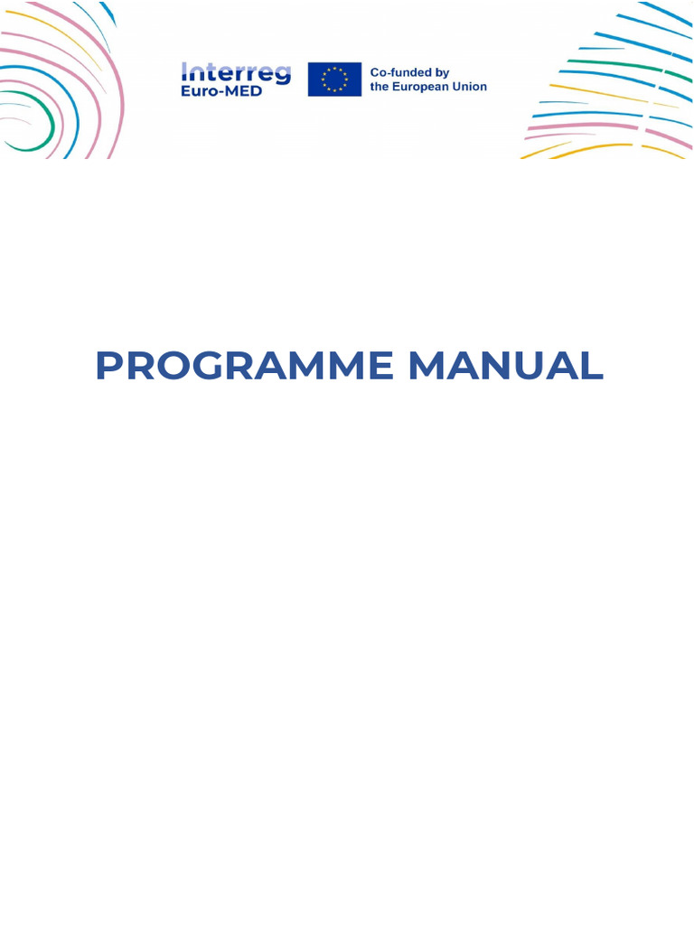 Interreg Euro-MED 2021-27 Manual | PDF | European Union | Partnership