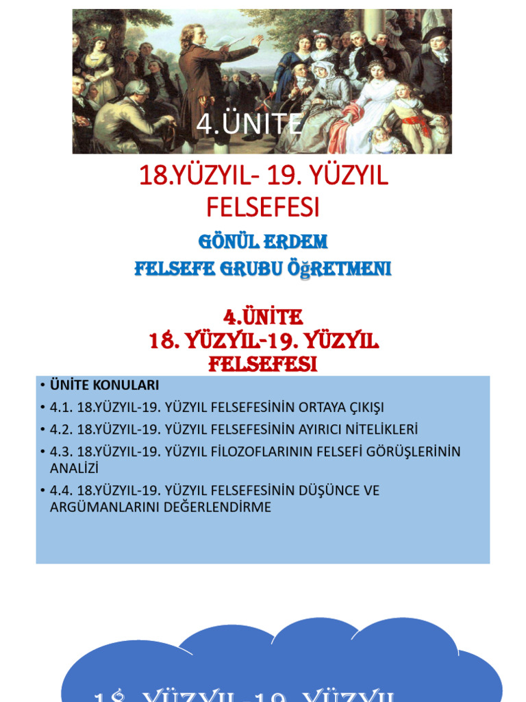 11.sinif Felsefe Dersi 4.unite 18.yuzyil Ve 19.yuzyil Felsefesi Konusu Ders Notu Ve Calisma ...