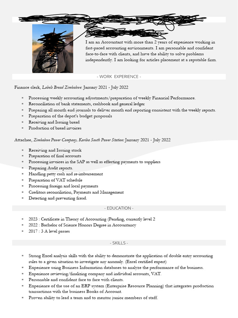 CV Sample 3 | Download Free PDF | Accounting | Enterprise Resource Planning