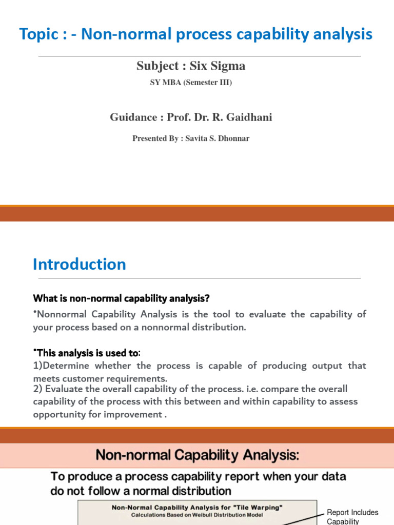Non Normal Distribution | PDF | Six Sigma | Histogram