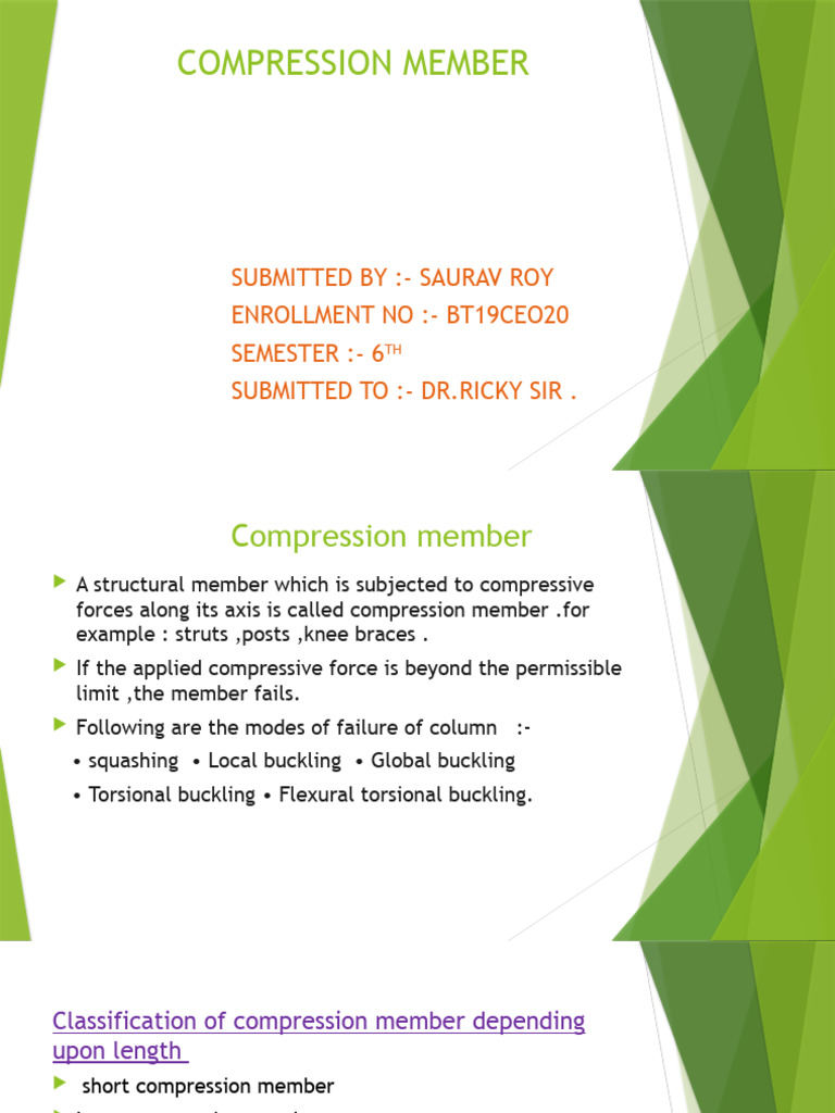 Compression Member | Download Free PDF | Buckling | Building Engineering