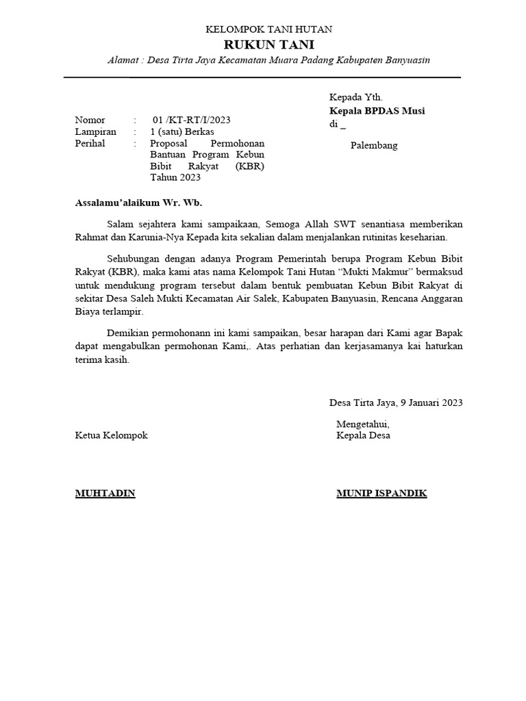 Contoh Proposal KBR | PDF