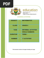 Grade 8 Maths Study Guide & Exam Prep | PDF | Area | Mathematics