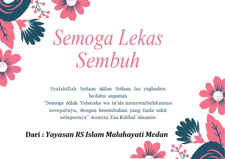 Kartu Ucapan Semoga Lekas Sembuh | PDF