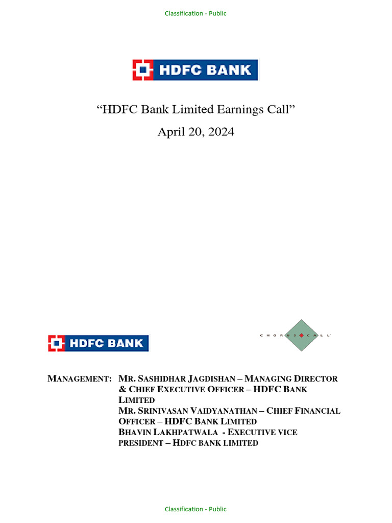 HDFC Bank | PDF | Market Liquidity | Banks