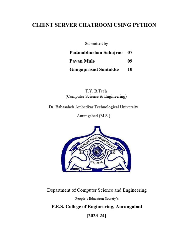 Client Server Chatroom Using Python 2.0 | PDF | Instant Messaging ...