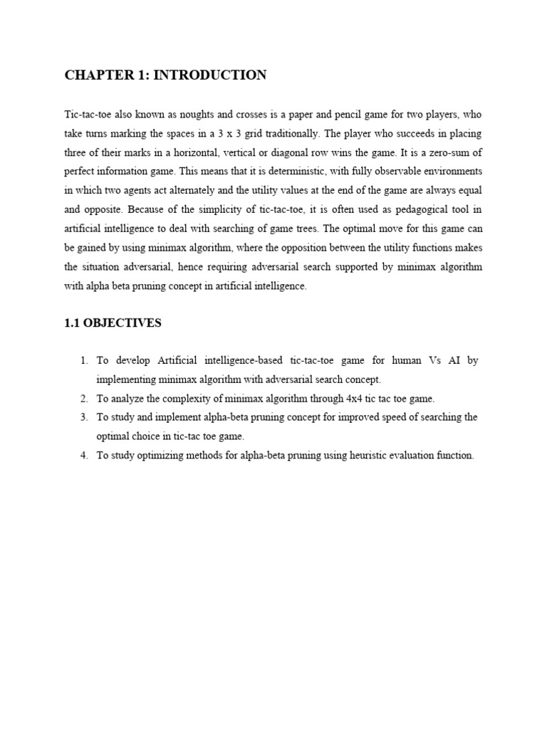 A - Mini - Project - Report - Tic - Tac - Toe 12 | PDF | Applied Mathematics | Theoretical ...