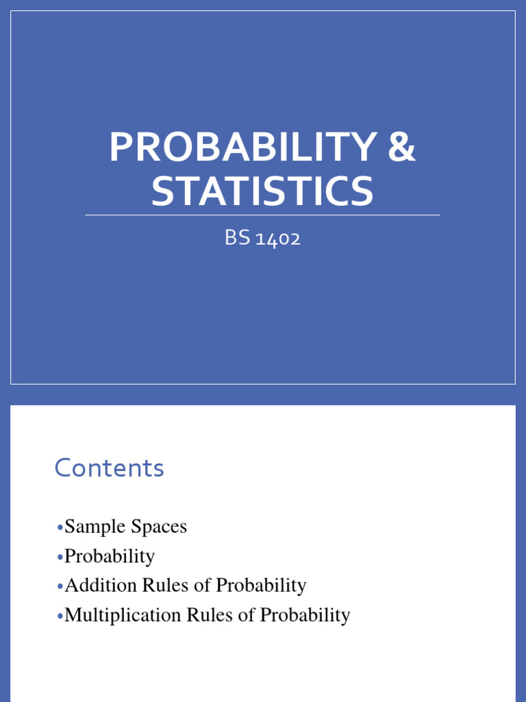 Probability Basics for Students | PDF | Probability | Probability Theory
