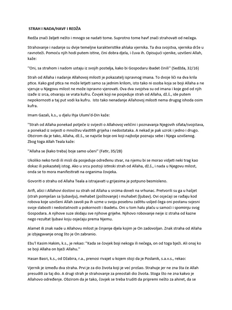 Strah I Nada | PDF